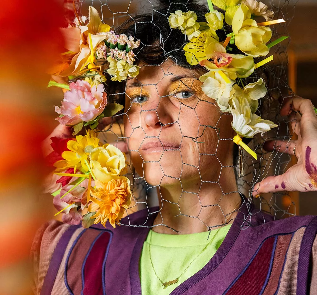 Botanical artist Lisa Waud trades flowers for upcycled objects in ...