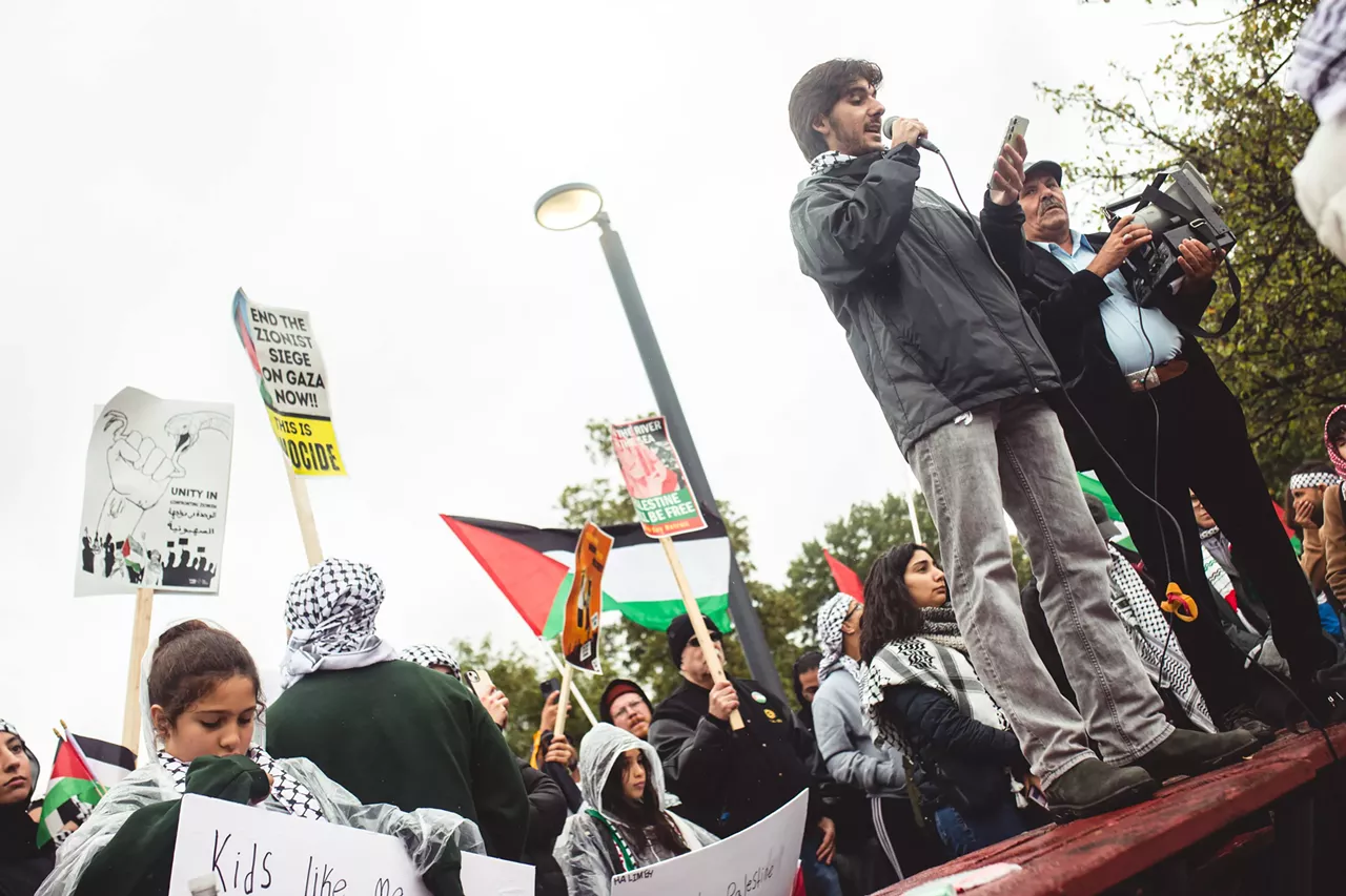 Thousands show solidarity with Palestine at Dearborn rally