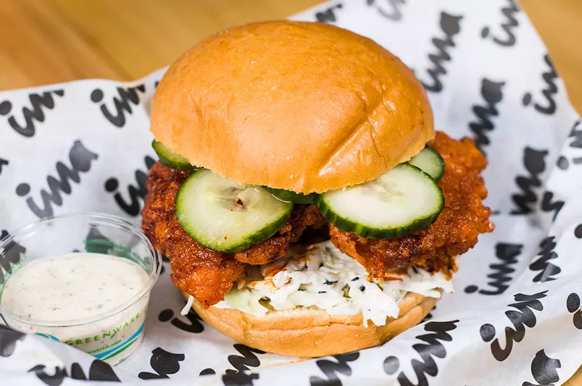 Ima’s spicy karaage fried chicken sandwich is hot stuff