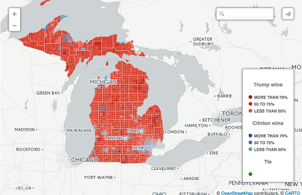 New interactive map shows just how politically divided Michigan really is