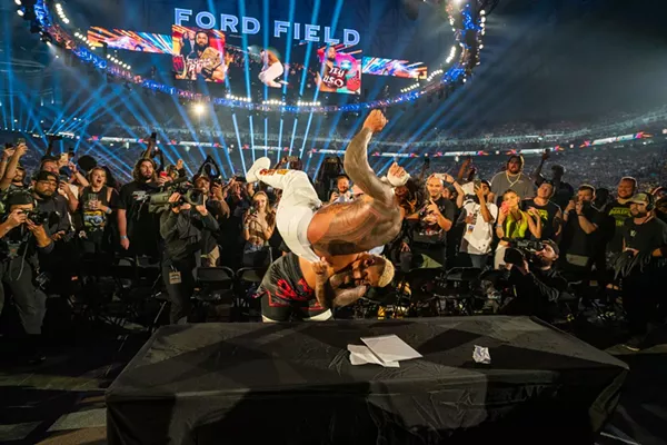 SummerSlam at Detroit's Ford Field; WWE superstars visit community youth